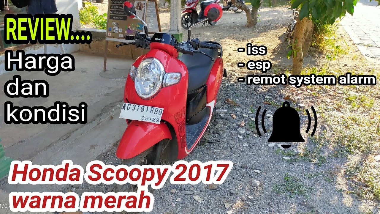 Review harga dan kondisi Honda Scoopy 2017 warna merah - YouTube