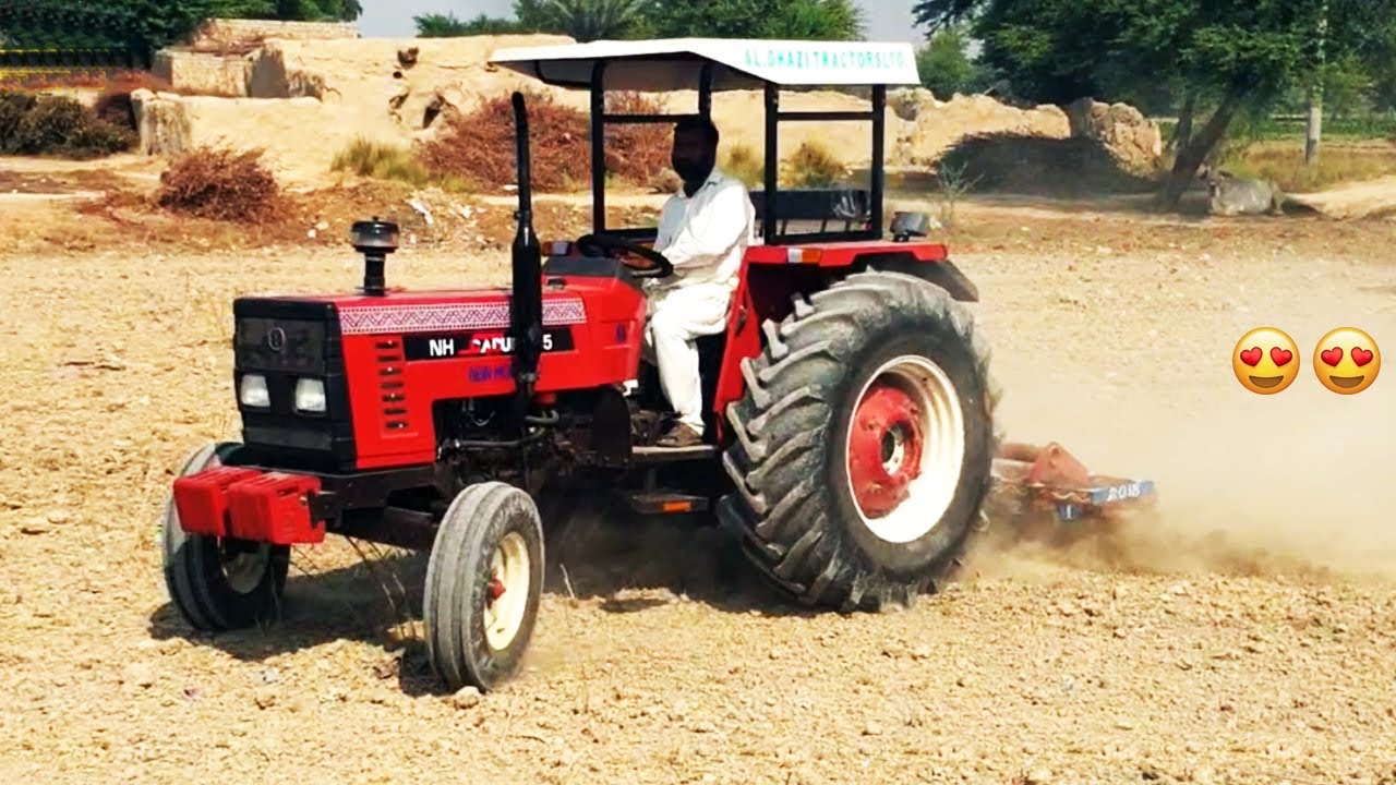 NH Dabung 85 Tractor with Cultivator, Chisel and Ridger Plow - YouTube