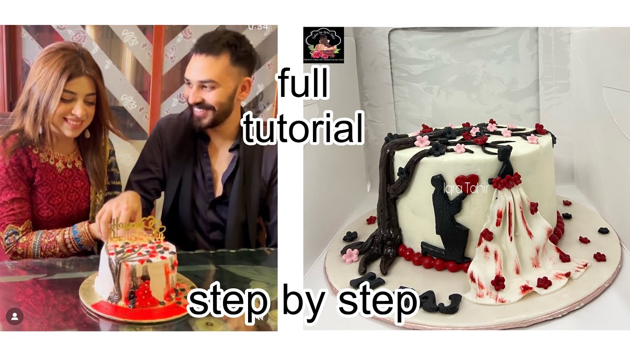 How to make a Decoration Couple Cake with easy steps | couple theme ...