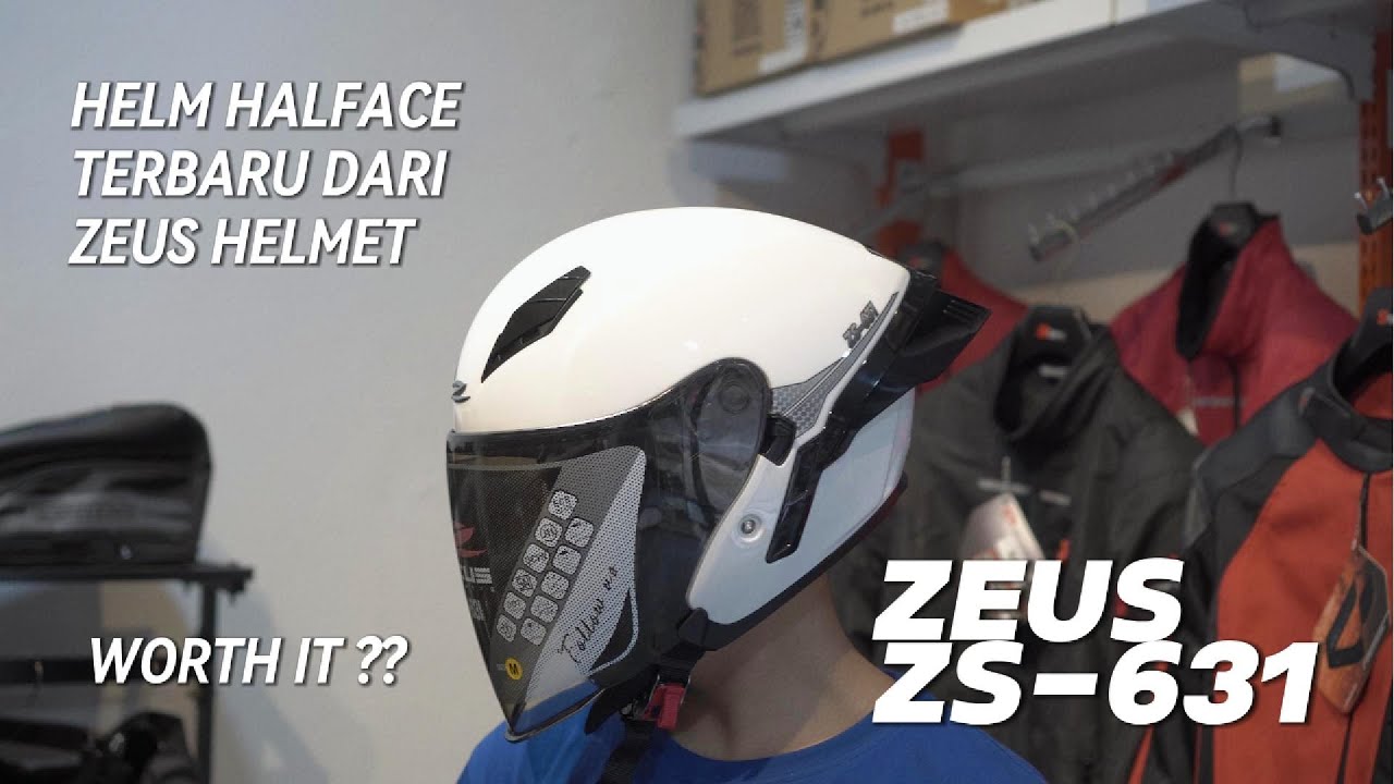 UNBOXING + REVIEW ZEUS ZS631 WHITE || HELM ZEUS MAKIN LANCIP ?! #review ...