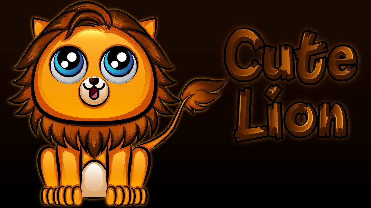 How to draw cute - Lion - Easy Cute Drawing - Timelapse - YouTube