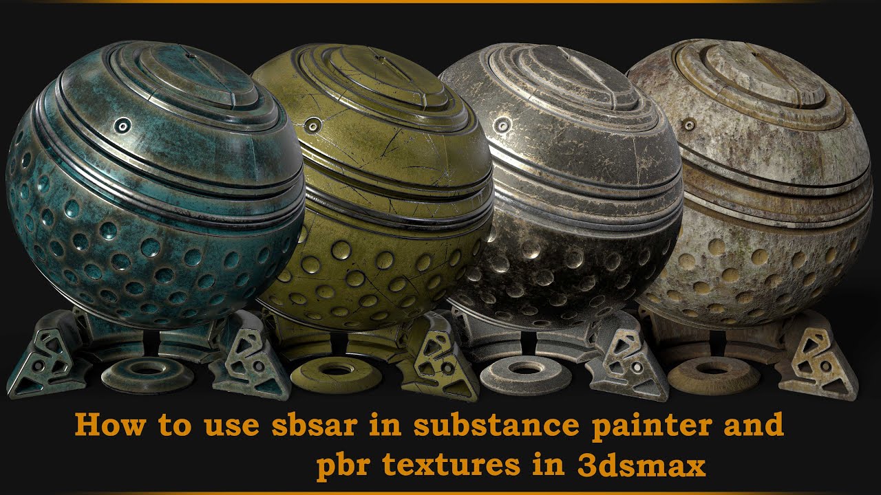 How to use SBSAR materials in substance painter and how to use PBR ...