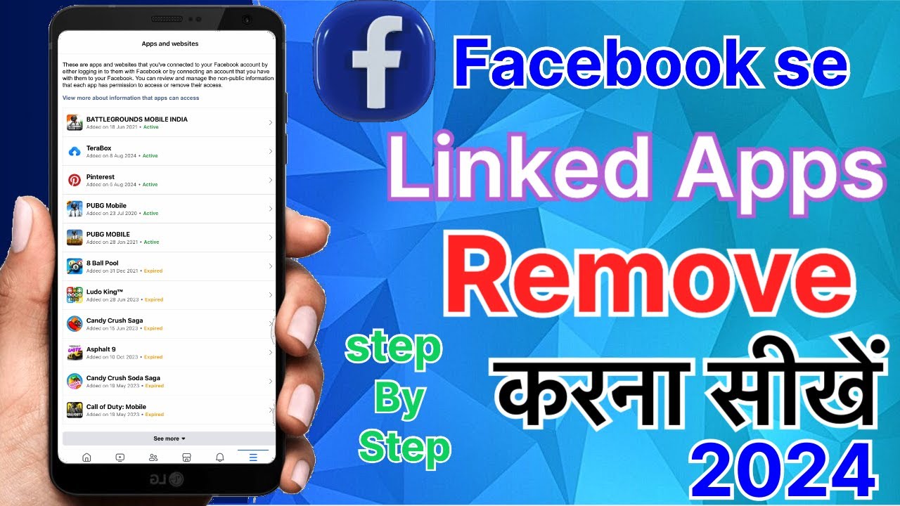 Facebook se linked app ko kaise hataye | how to unlinked apps and ...