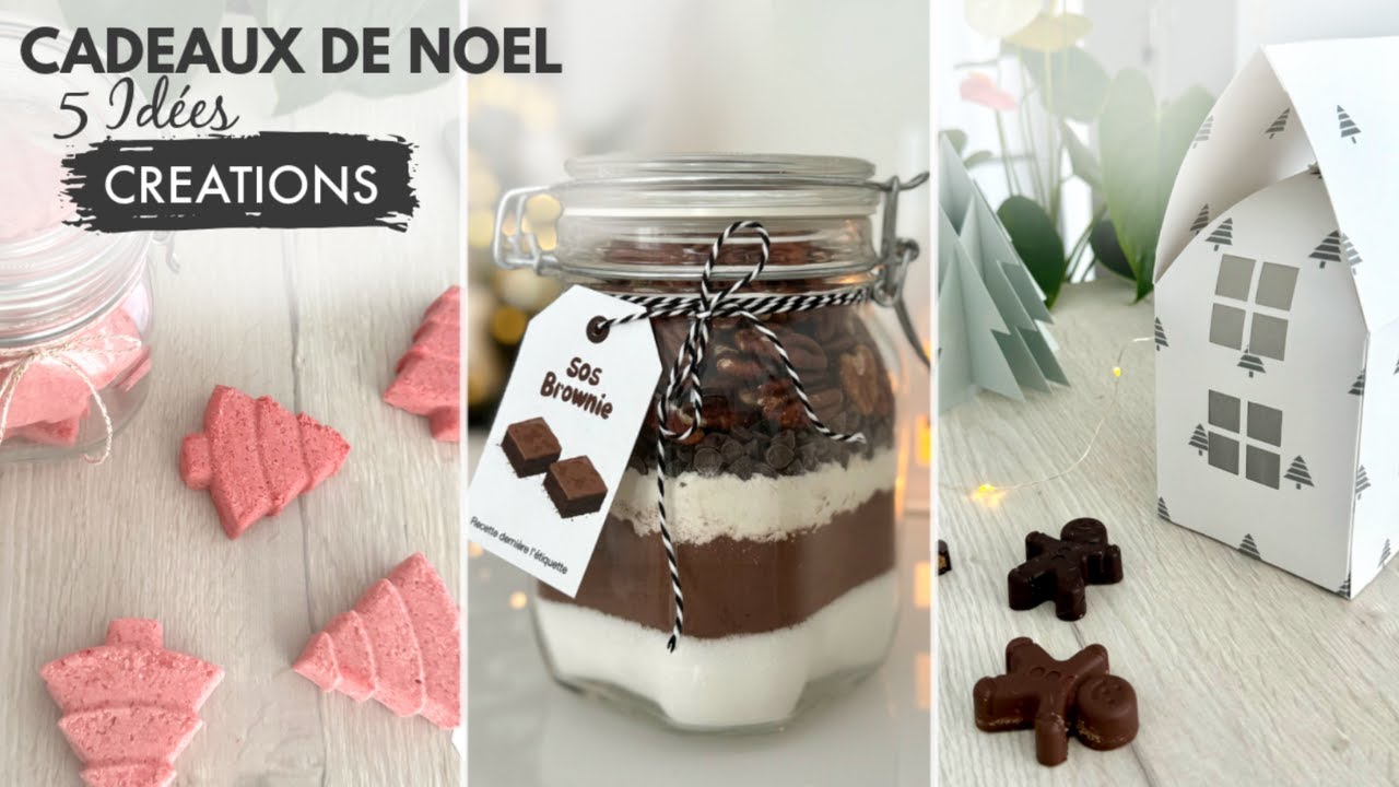 DIY NOËL CADEAUX A OFFRIR 🎁 | 5 idées cadeaux maison à faire soi-même ...
