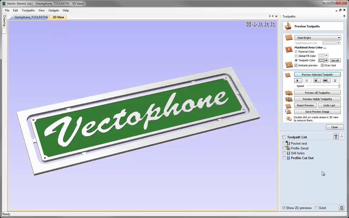 Vectric V8 Tutorials - Toolpath Preview Guide - YouTube