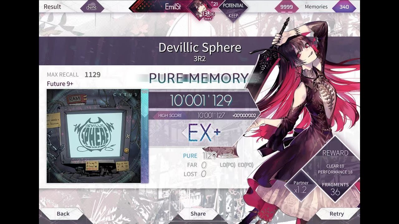 [Arcaea World's 7th] Devillic Sphere FTR MAX PM - YouTube