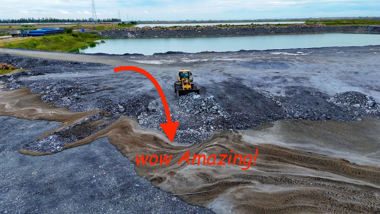 EP10!So Amazing !Project delete lake Wheel Loader SDLG Push Stone lake ...