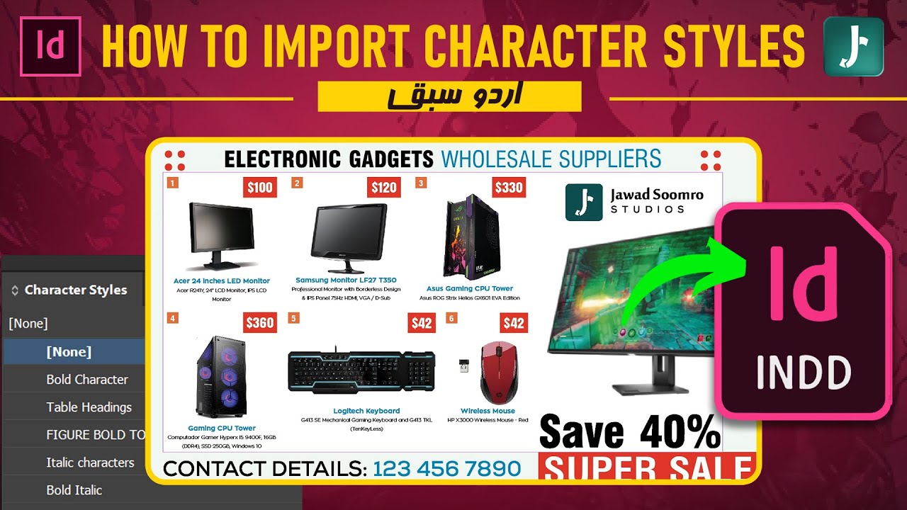 How Do I Copy Character Styles To Another Document In InDesign Urdu How Do I Copy Character Styles To Another Document In InDesign Urdu