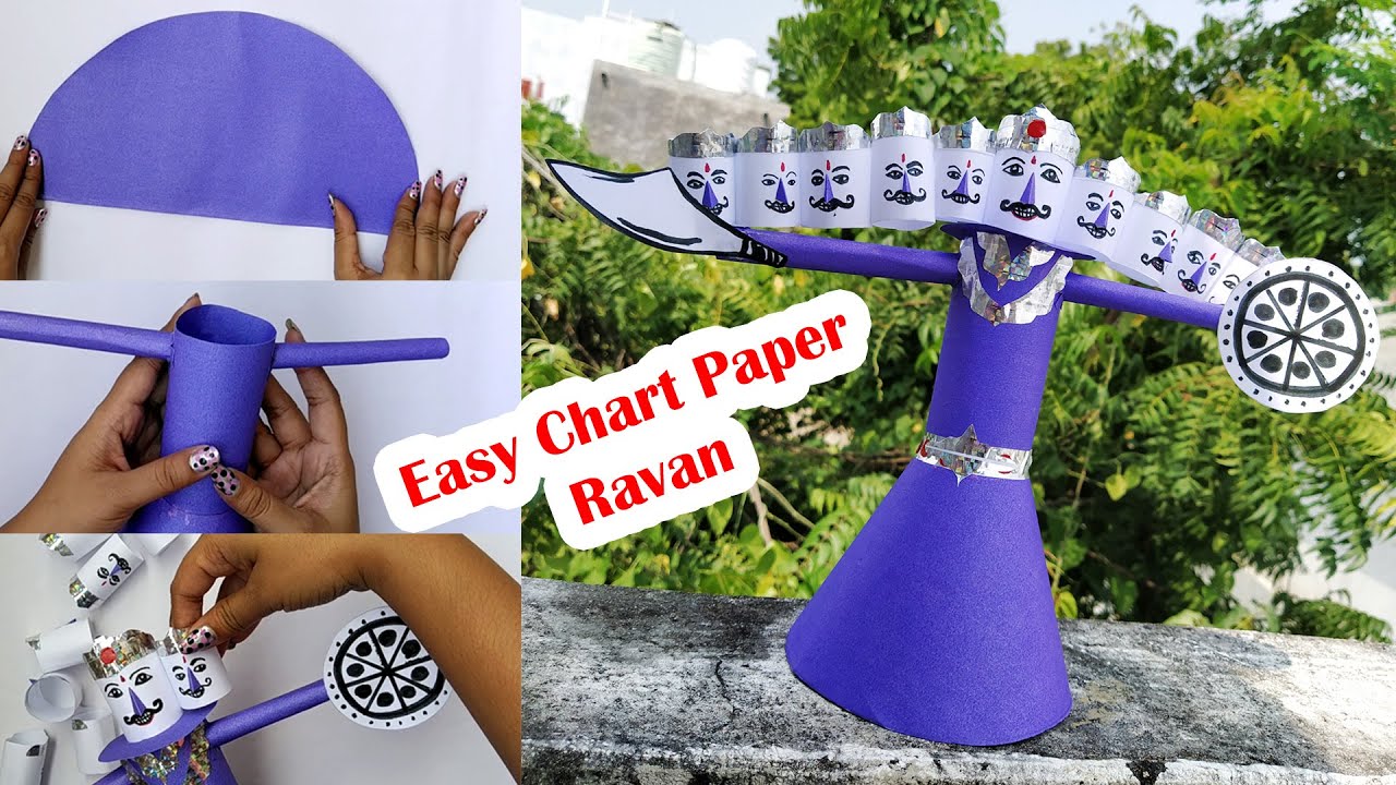 How To Make Ravan With Chart Paper At Home how-to-make-ravan-with-chart-paper-at-home
