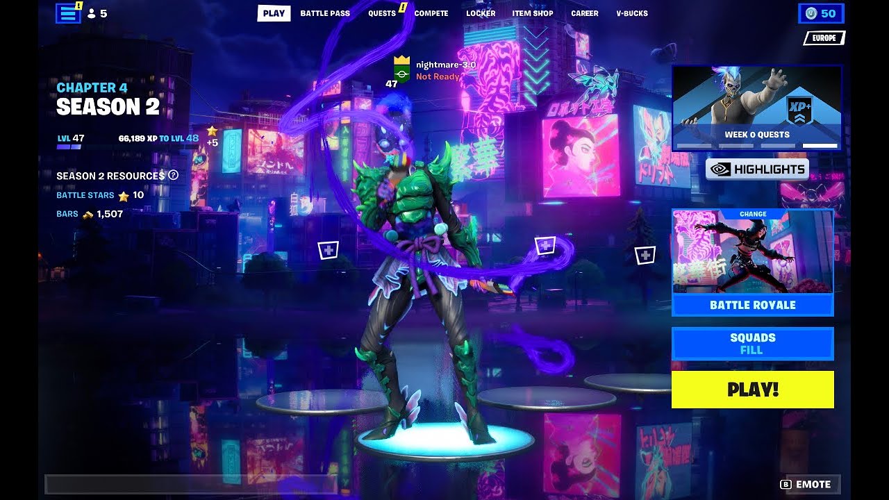 New Mystica gameplay Fortnite Chapter 4 season 2 battle pass skin ...