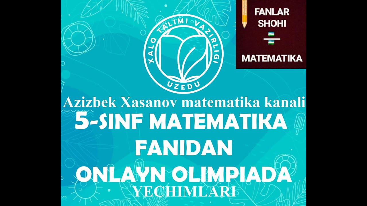 5 - sinf qishgi onlayn olimpiada savollari yechimlari. IQ test ...