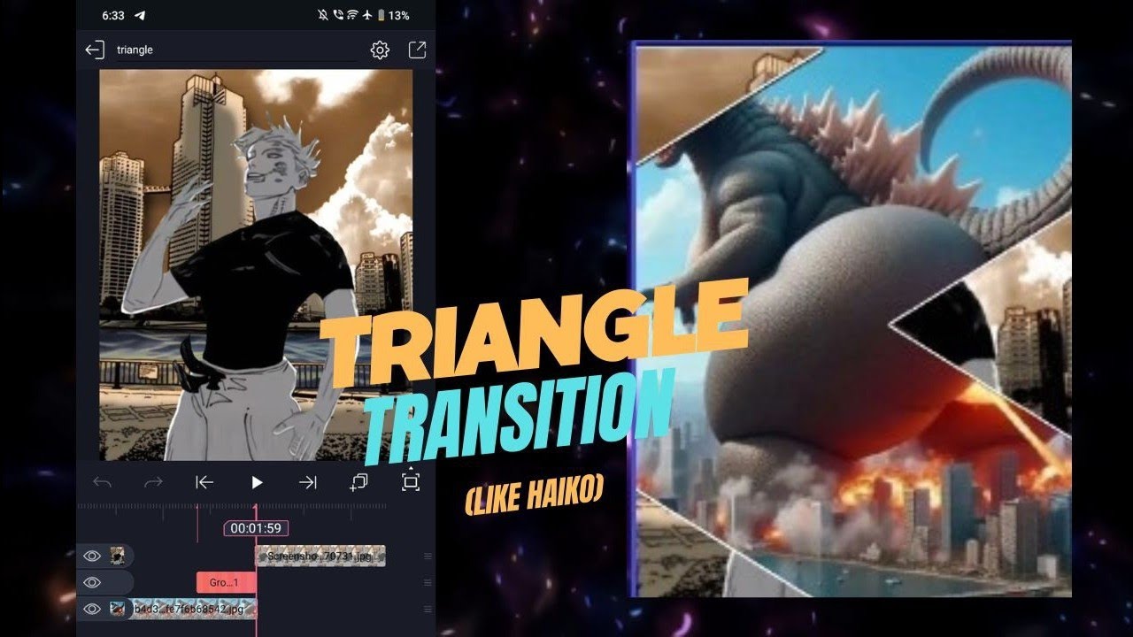 TRIANGLE TRANSITION ( like haiko ) full tutorial! - YouTube