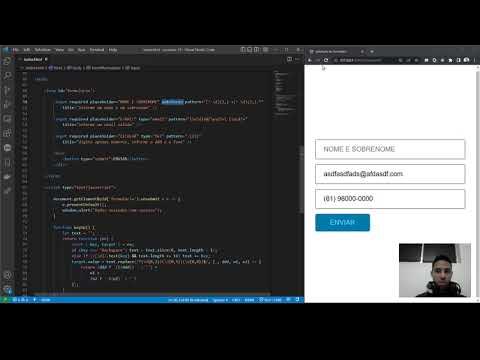 Validar formulário em html e javascript nativo - YouTube