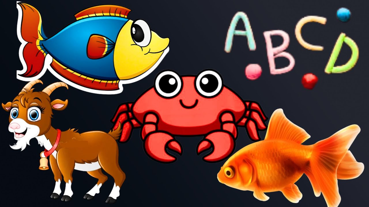 Learn ABCD | Basic English | 4 Letter Words | Toddlers | Reading ...