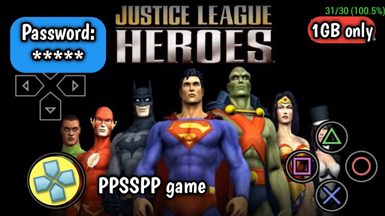 Justice league : heroes PSP game on android mobile | PPSSPP game on ...