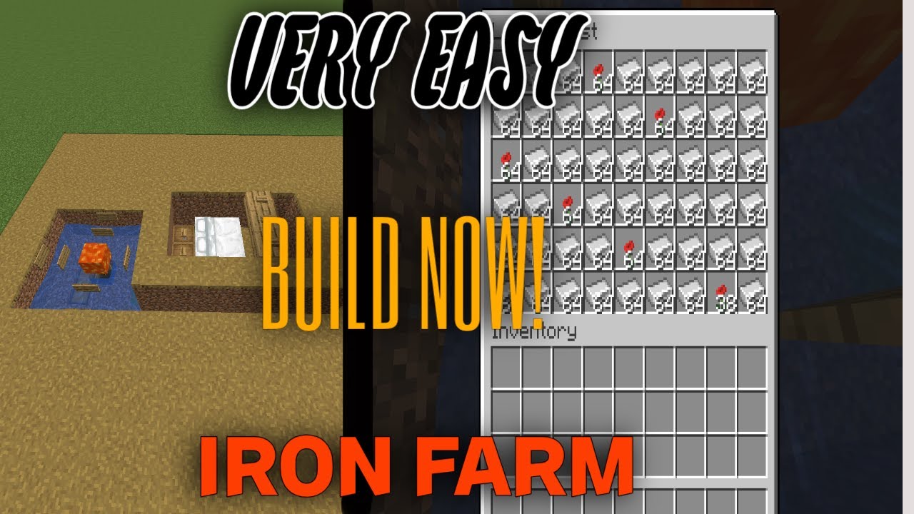 Minecraft Iron Farm Tutorial | Very Easy! | Infinite Iron - YouTube