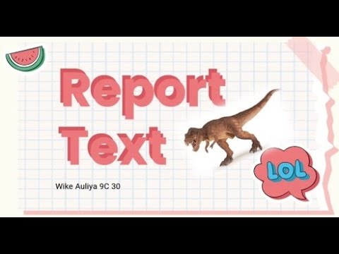 Generic Structure and Function of Report Text - YouTube