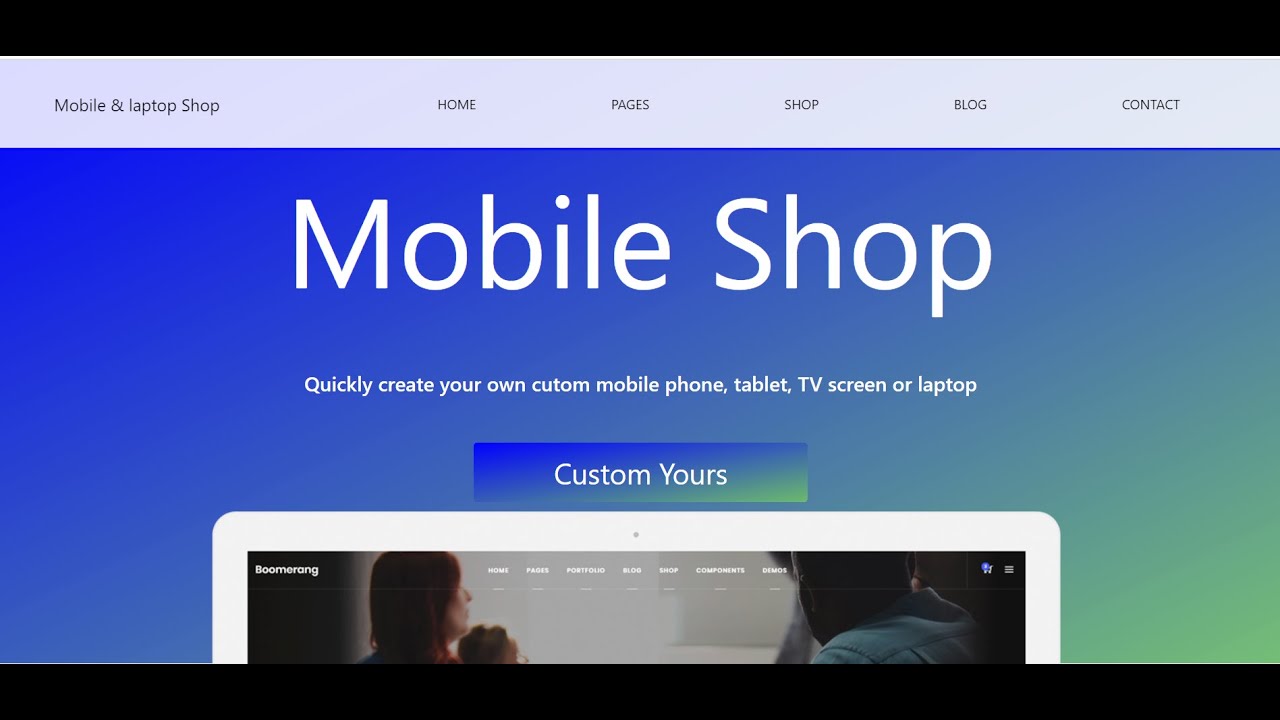 Create A Website for Mobile Shop by using Bootstrap . - YouTube