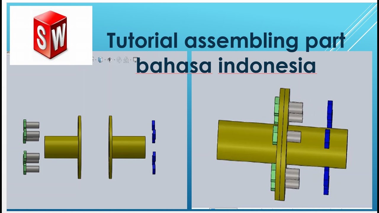 tutorial solidworks part assembling - YouTube