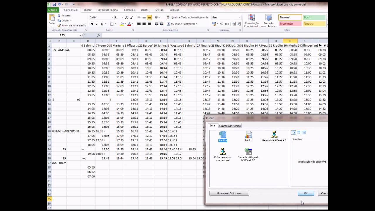 Como inverter (transpor, girar) dados de uma tabela do Excel - YouTube