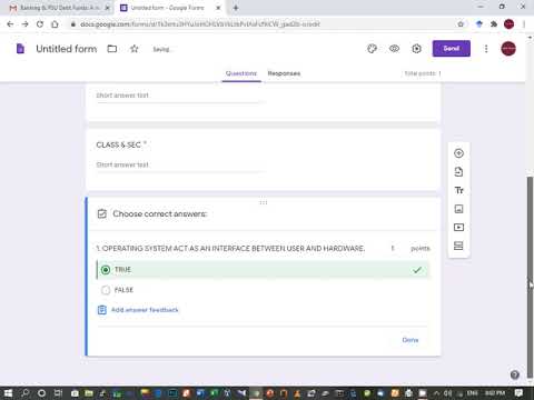 conducting online exams using google forms - YouTube