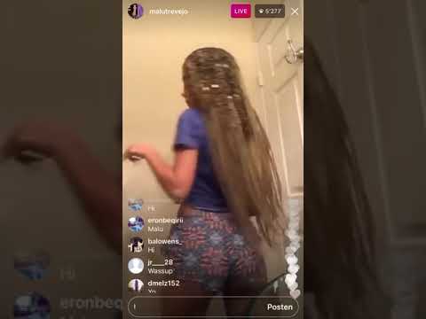 NEW Malu Trevejo Twerking in Tight booty shorts on INSTAGRAM Live..