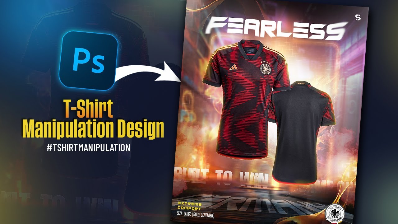 How to Make Sports Jersey Poster Design | Photoshop Tutorial - YouTube