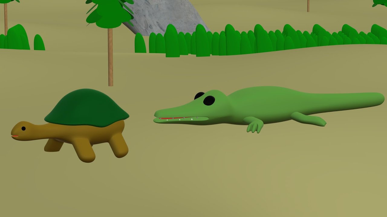 मगरमच्छ और कछुवा की रेस कार्टून | Magarmach Or Kachua Cartoon - YouTube