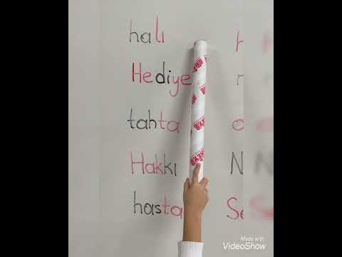 H harfi ile yazılmış kelimeleri okuma etkinliği