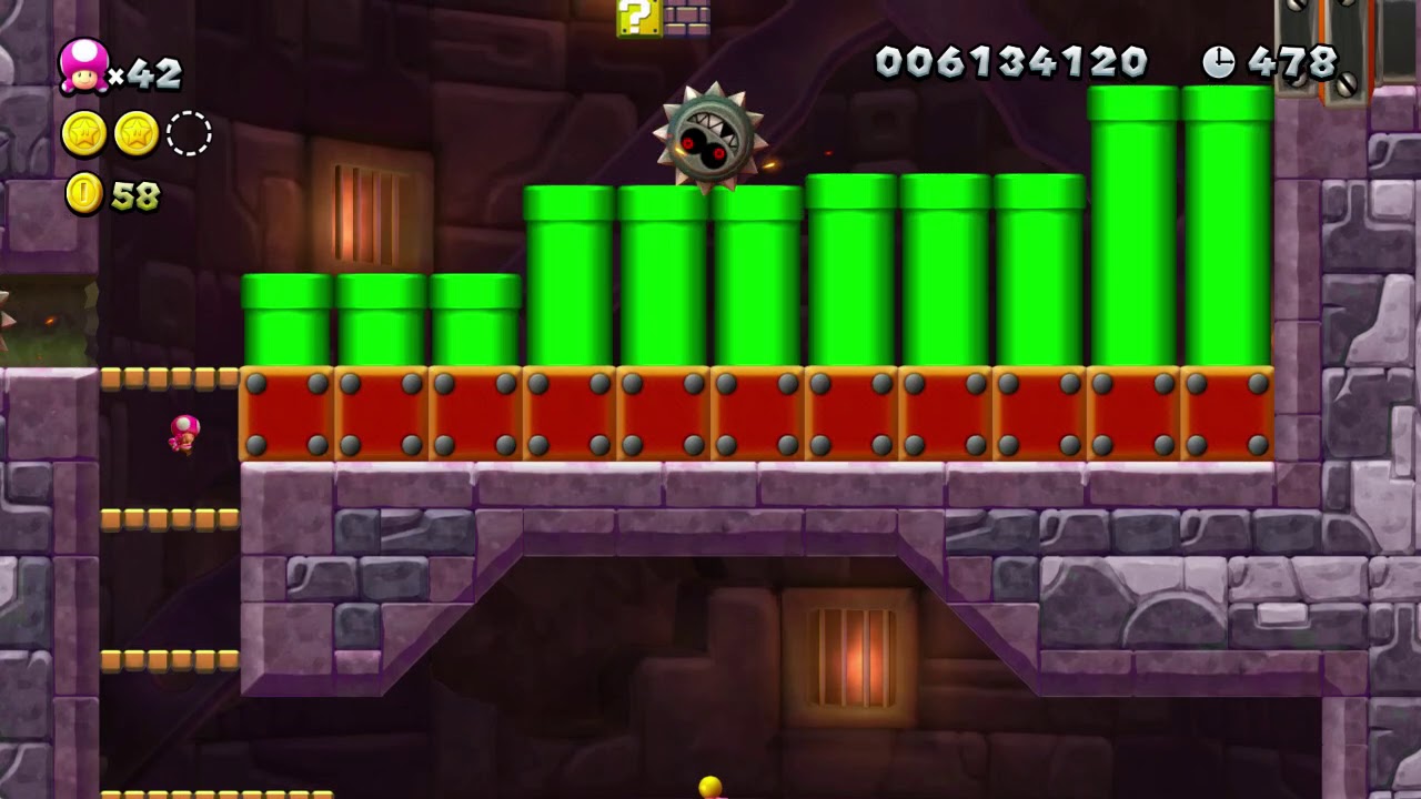 New Super Mario Bros.U Deluxe: Rock-Candy Mines- Grinding-Stone Tower ...