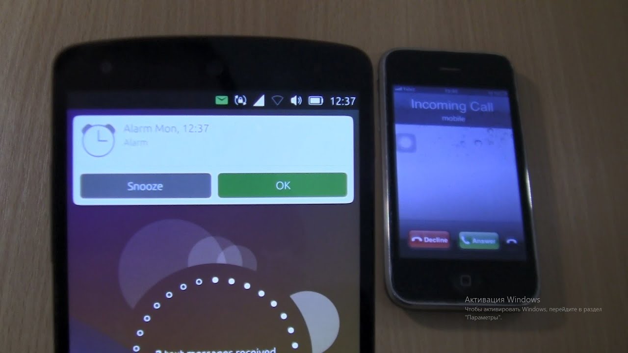 Iphone 3Gs+Nexus 5 With Ubuntu operating systemIncoming call & Ringing ...