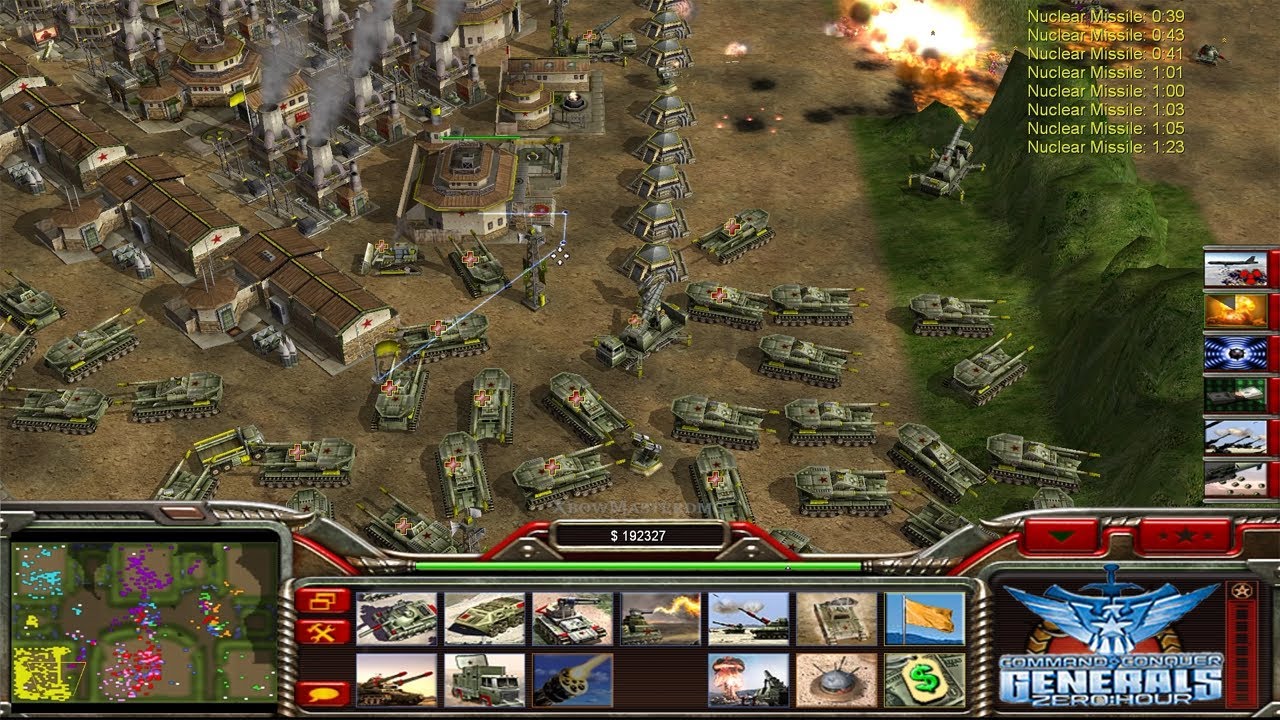 Command & Conquer Generals Zero Hour - China Nuke 1 vs 7 Hard Gameplay ...