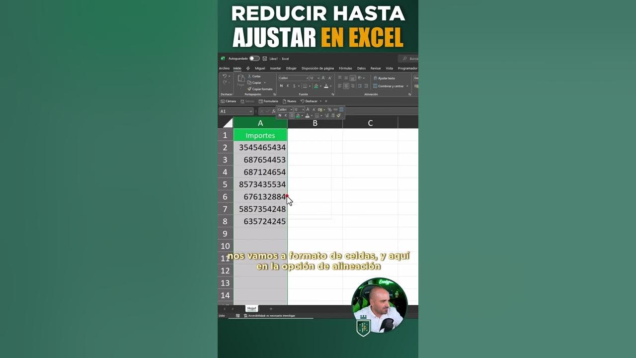 Como reducir hasta ajustar en Excel - YouTube