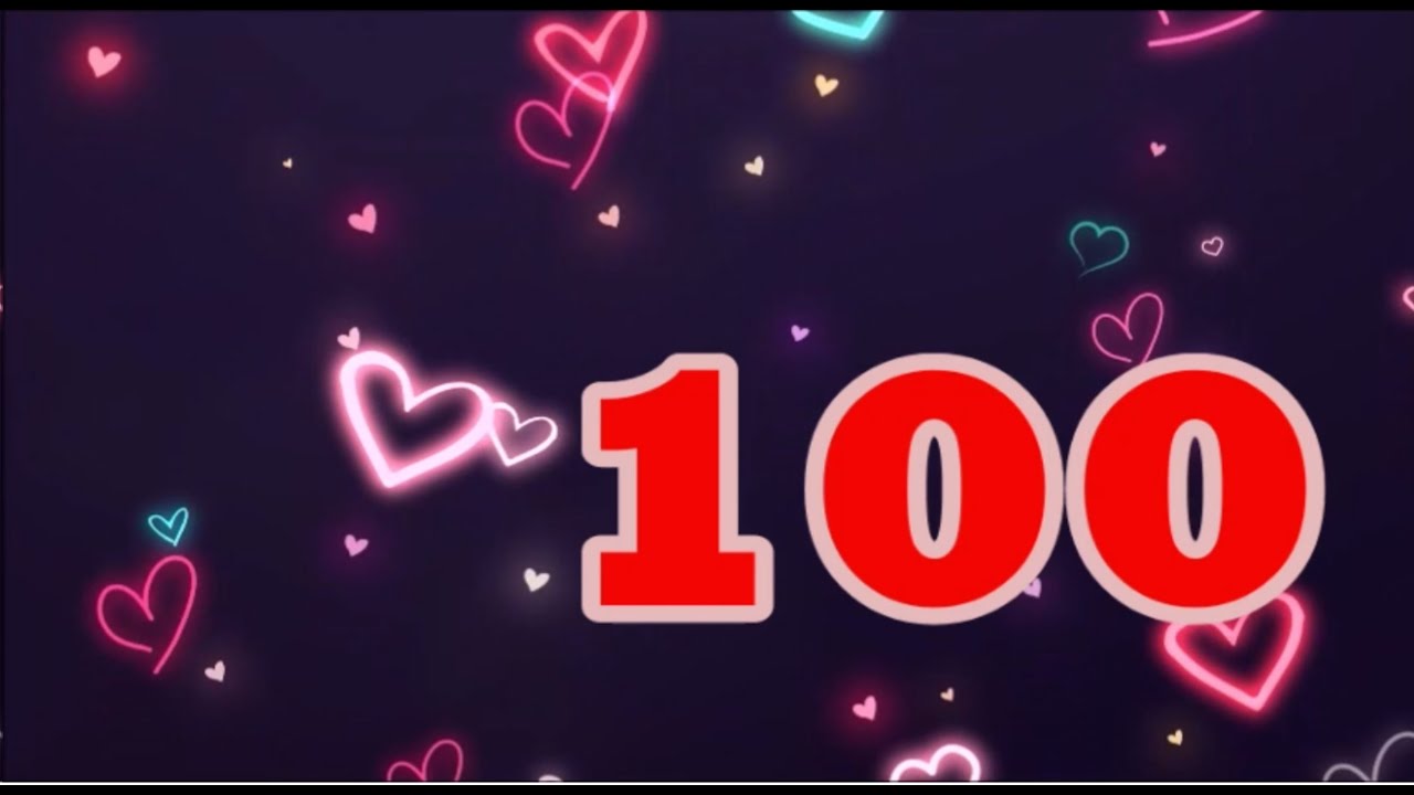 Countdown From 100 to 0 Valentines Day Ver 1 - YouTube
