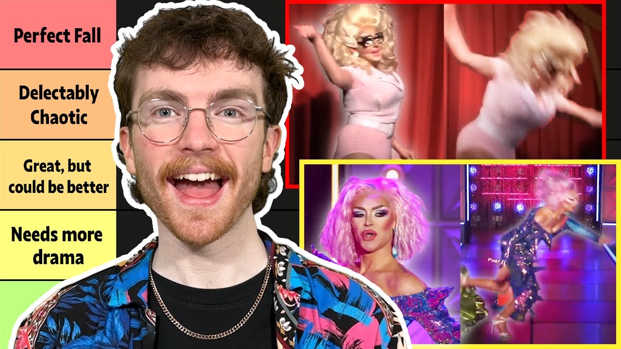 Ranking Drag Race Queens Falling Over - YouTube