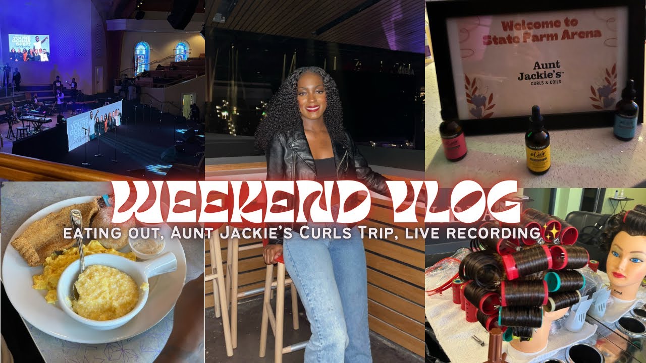 WEEKEND VLOG : Aunt Jackie’s Curls Trip, Eating Out, Album Live Recording 💿 - YouTube