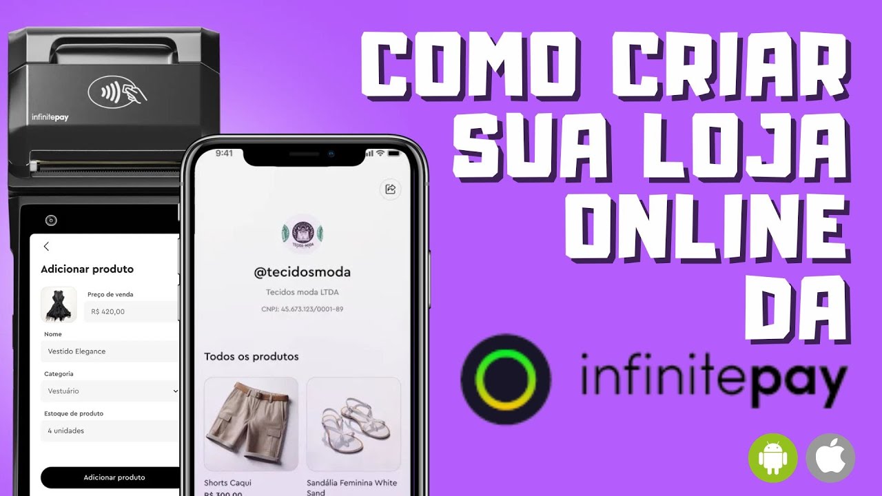 COMO CADASTRAR UM PRODUTO E CRIAR UMA LOJA ONLINE NA INFINITEPAY - YouTube
