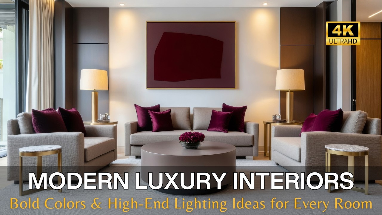 2025 Modern Luxury Interiors with Bold Colors & High-End Lighting Ideas ...