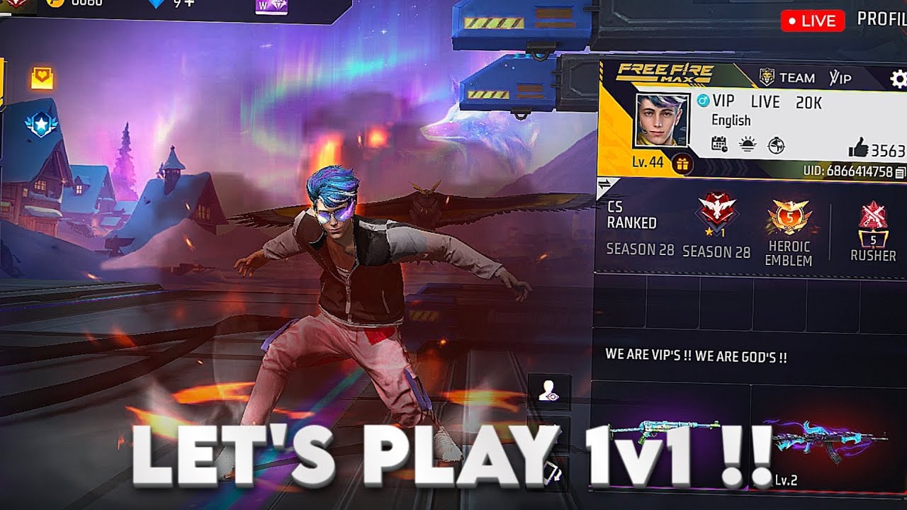 LET'S PLAY 1V1 🔥 ️ FRIENDLY MATCHES 👀😁 FREE FIRE TELUGU LIVE STREAMING 💛 VIP IS LIVE NOW 😜 - YouTube