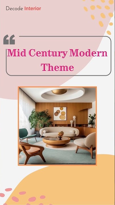 Mid Century Modern Theme #interior #interiordecor #interiordesign # ...