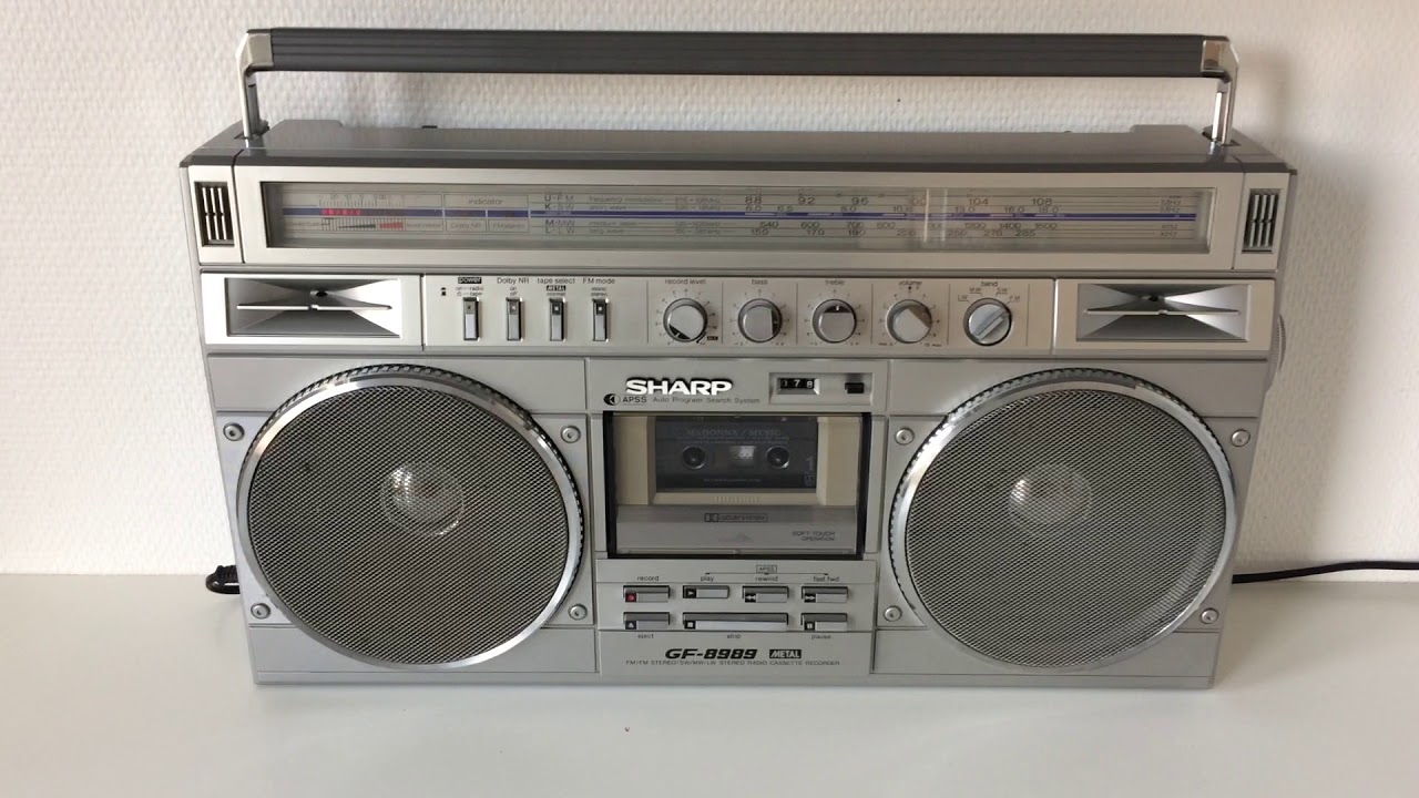 BOOMBOX SHARP GF 8989H - YouTube