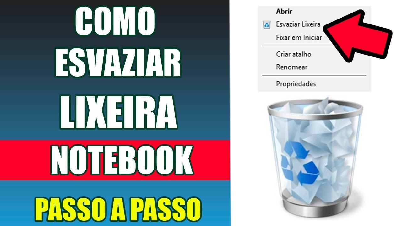 como esvaziar lixeira do notebook | Passo a Passo! - YouTube