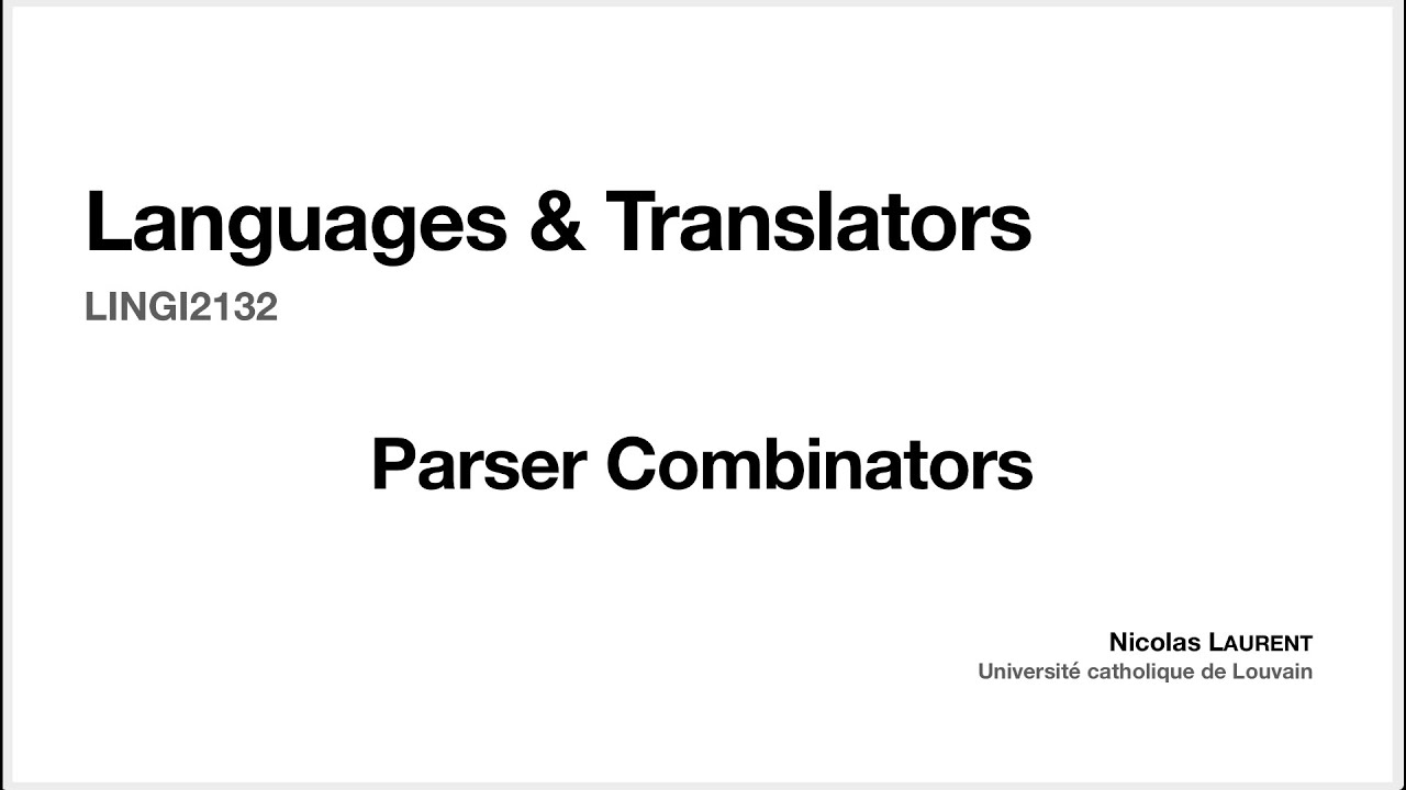 7. Parsing Combinators - YouTube