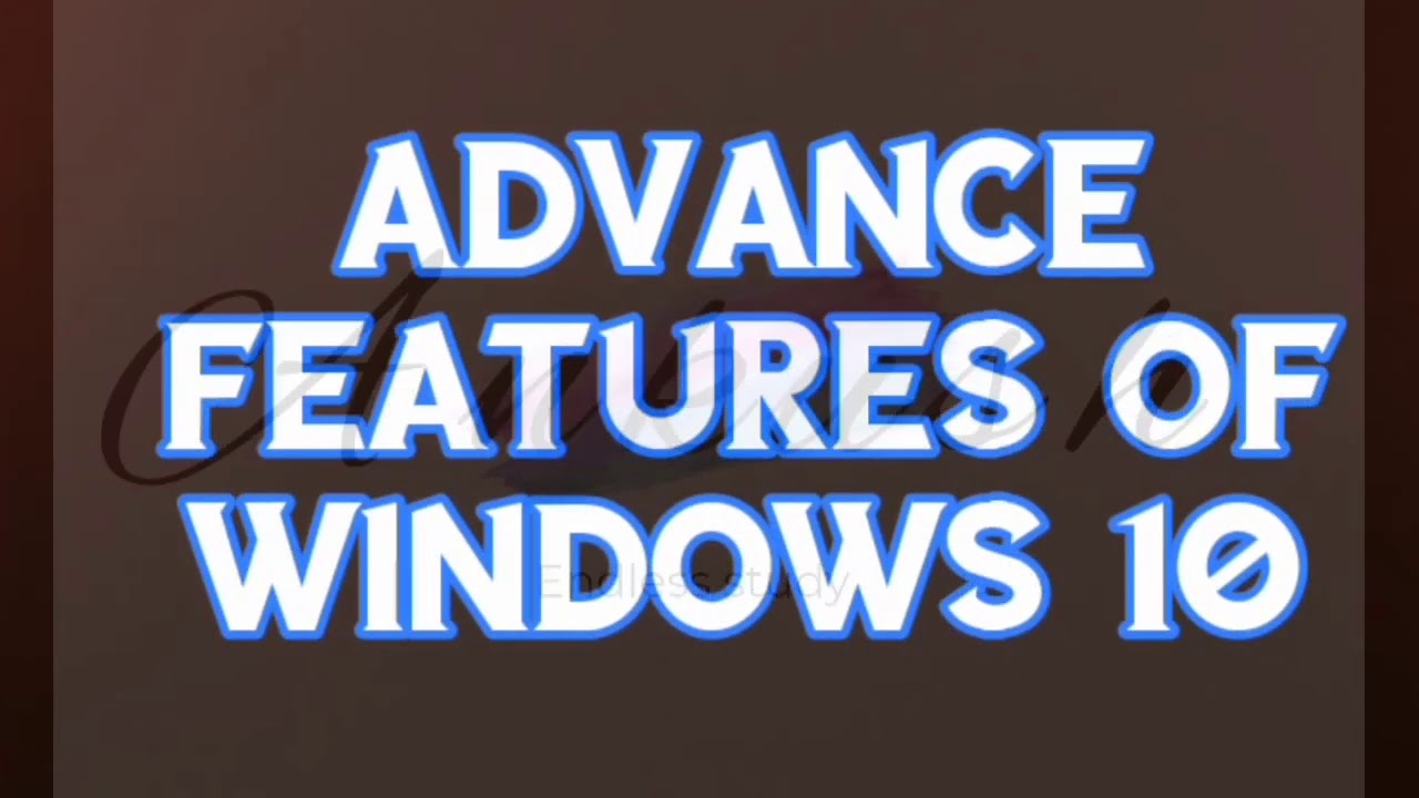 Advance features of windows 10 | Computer applications - YouTube