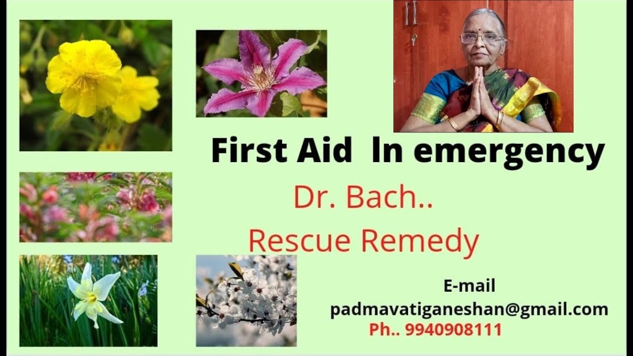 First aid in an emergency. Bach flower remedy Rescue Remedy. - YouTube