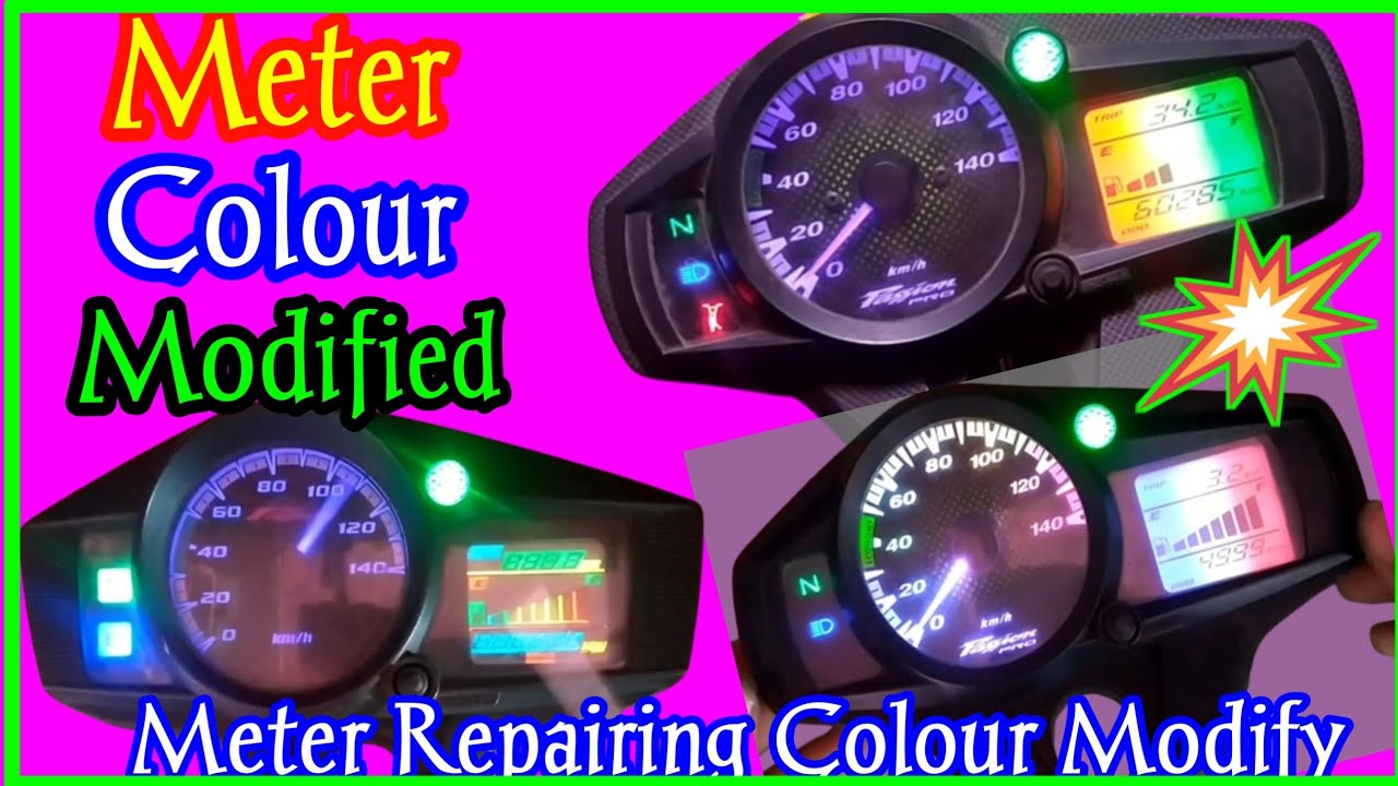 Passion Pro Meter Colour Modify || Digital Speedo Meter Modified ...