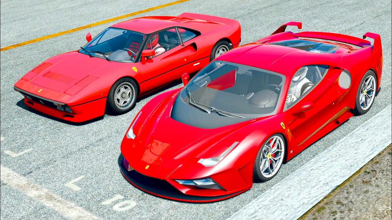 Ferrari 7X Design GTO Vision vs Ferrari 288 GTO at Top Gear - YouTube