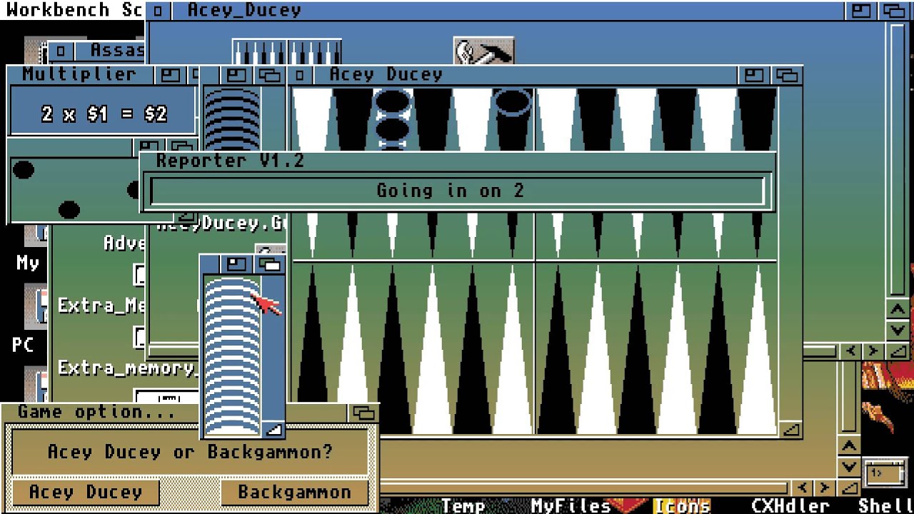 AMIGA Acey Ducey OTHER & BACKGAMMON TWO GAMESFROM Assassins CD4 ...