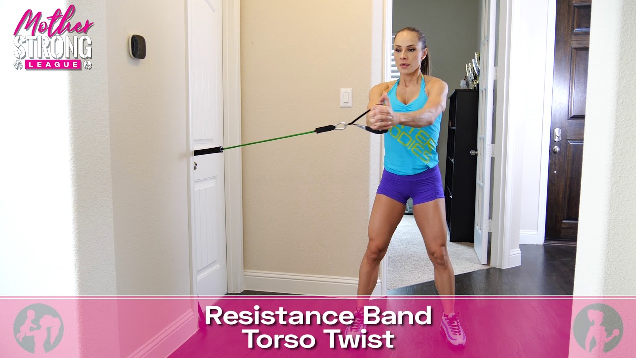Resistance Band Torso Twist - YouTube