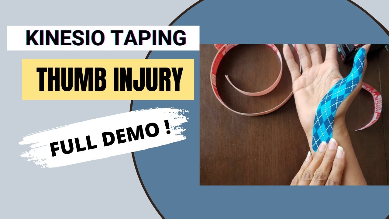 thumb injury kinesio taping - YouTube